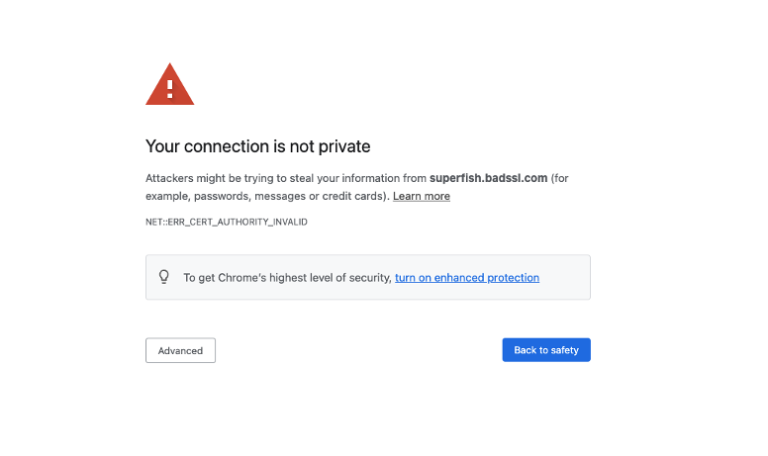 NET::ERR_CERT_AUTHORITY_INVALID: ¿Cómo solucionarlo?